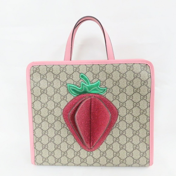 Gucci | Bags | Gucci 3d Strawberry Tote Bag Beige Pink | Poshmark